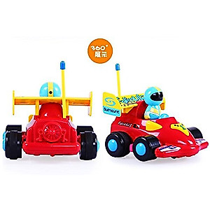 PowerTRC RC Remote Control Formula Racing Car with Racing Driver Action Figure for Boys & Girls (Red)