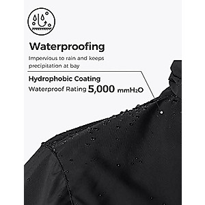 Wantdo Men's Ski Jacket Winter 3 in 1 Coat With Detachable Puffer Coat Black M