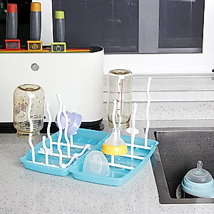 Foldable Baby Feeding Bottle Drying Rack, Portable Travel Space Saving Design