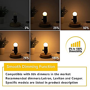 Sphoon G40 Led Low Wattage Bulb 3W Equivalent 25 Watt Light Bulbs, Standard E26 Small Power, Frosted, Warm White 2700K, Dimmable for Bathroom Bedside Accent Lamps Appliance Bulb Refrigerator Pack of 2