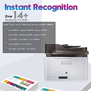 ONLYU Compatible Toner-Cartridge Replacement for Samsung CLT-406S CLT-K406S CLT-C406S CLT-M406S CLT-Y406S for Samsung Xpress C460FW C460W C410W (1Black,1Cyan,1Magenta,1Yellow)