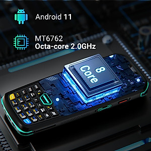 Tera Android 11 Barcode Scanner PDA: HS7 Scan Engine 26 Keys IP67 Rugged 4+64GB 5100 mAh Battery QC 3.0 Fast Charge 4” Touch Screen Mobile Terminal for Warehouse Inventory Scanner P400
