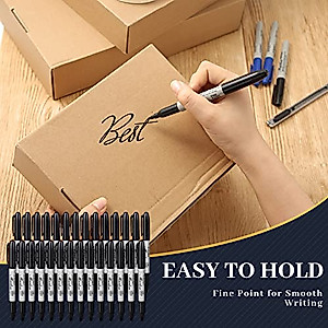 Permanent Markers Bulk Black Permanent Marker Set Fine Point Marker Pens Work on Wood, Metal, Stone, Glass(300 Pack)