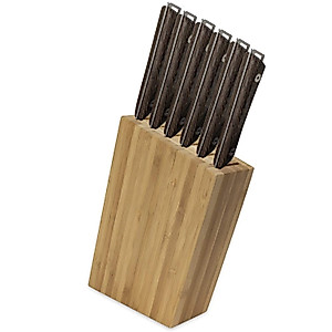 Shun Kanso 6-Piece Steak Knife Set with Sidecar Block, Handcrafted Japanese Cutlery, Steel