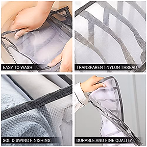 VIOSHOP 2 PCS Extra Large Wardrobe Clothes Organizer 7 Grids Closet Organizer Clothes Drawer Organizers for Clothing, Clothes Organizer for Folded Clothes Closet Storage for Jeans Pants Shirts (Gray)