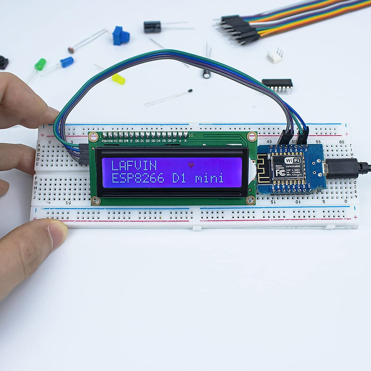 Hosyond 5Pcs D1 Mini NodeMcu ESP8266 ESP-12F WiFi Module Development Board Compatible with Arduino/WeMos D1 Mini
