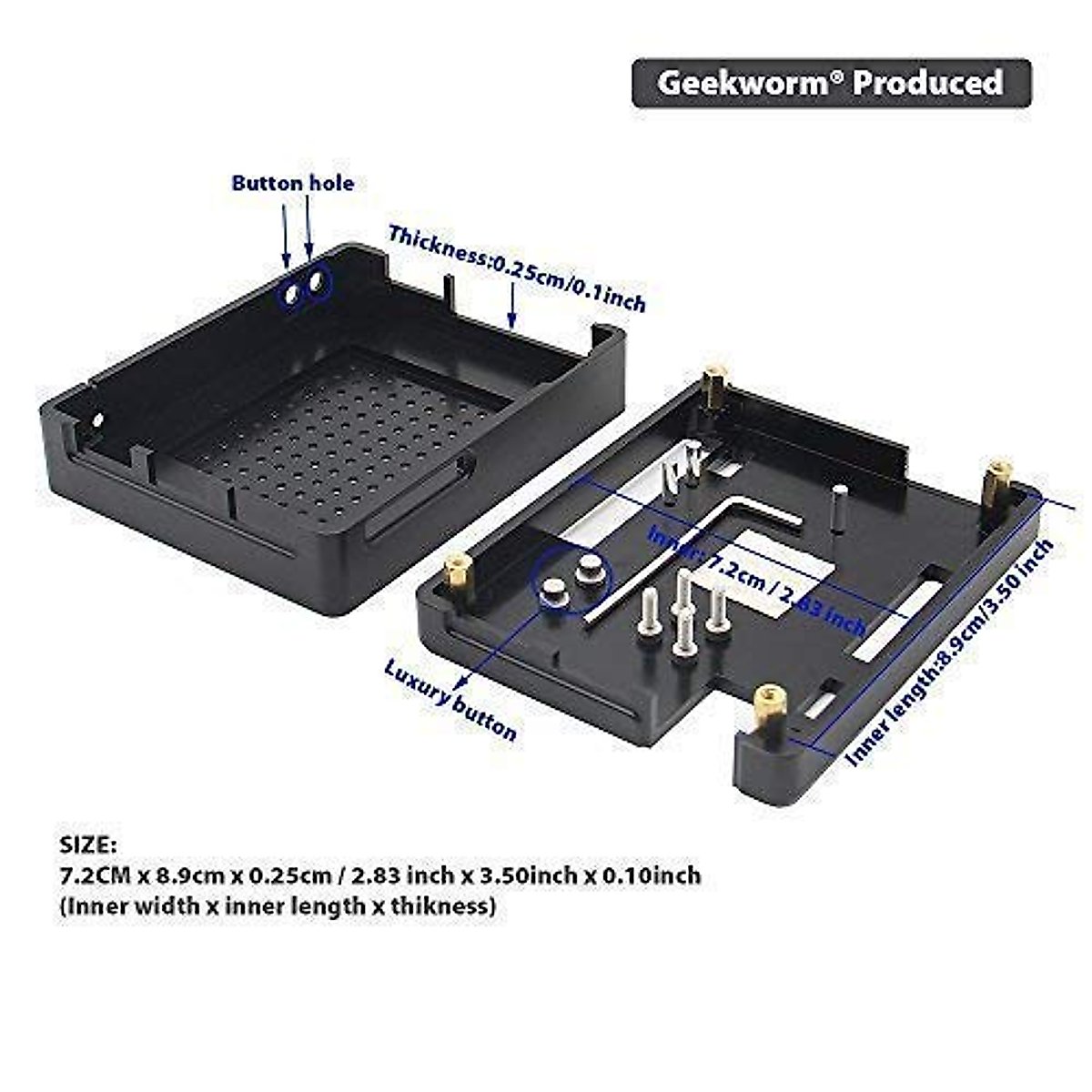Geekworm Aluminum Alloy CNC Case for LattePanda V1.0 / Geekworm Enclose with Cup Super Mute Cooling Fan Kit for Latte Panda Mother Board