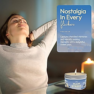 Park Scents Disneyland Main Street Inspired Scented Vanilla Candle - Handmade Soy Candle, Long Lasting Candles - Warm, Sweet Aroma Scented Candle for Home, Aromatic Jar Candle Scents - Creme Brulee