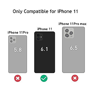 Tuokiou Clear Wallet Phone Case for iPhone 11, Upgrade Clear Card Slot Case, Slim Fit Protective Soft TPU Shockproof Wallet Case with Cute Card Holder Pocket for Apple iPhone11 6.1inch (2019) (Clear)