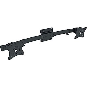 Mount Plus MP-XMA-12 Single to Dual Monitor Adapter | Dual VESA Bracket Adapter | Horizontal Assembly Mount for 2 Monitor Screens up to 27 inche (Double Monitor Adapter)