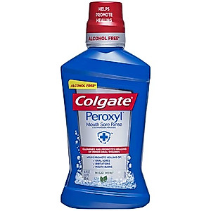 Colgate Peroxyl Mouth Sore Rinse, Mild Mint - 16.9 Fluid Ounce