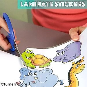 Clear Removable Vinyl Laminate, 12" x 15FT Self-Adhesive Laminating Film for Cricut, Book Cover Protector, Art, Posters, Papers, Photos, Shelves, Stencils by Turner Moore Edition (Transparent, Matte)