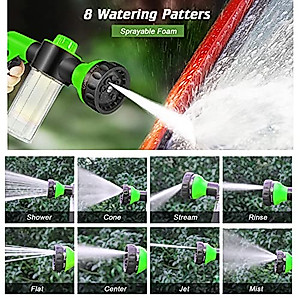Pup Jet Wash Hose Nozzle Foam Sprayer Attachment Soap Dispenser Bottle Washing Shower Pet Bathing Tool for Dog Horse (green)