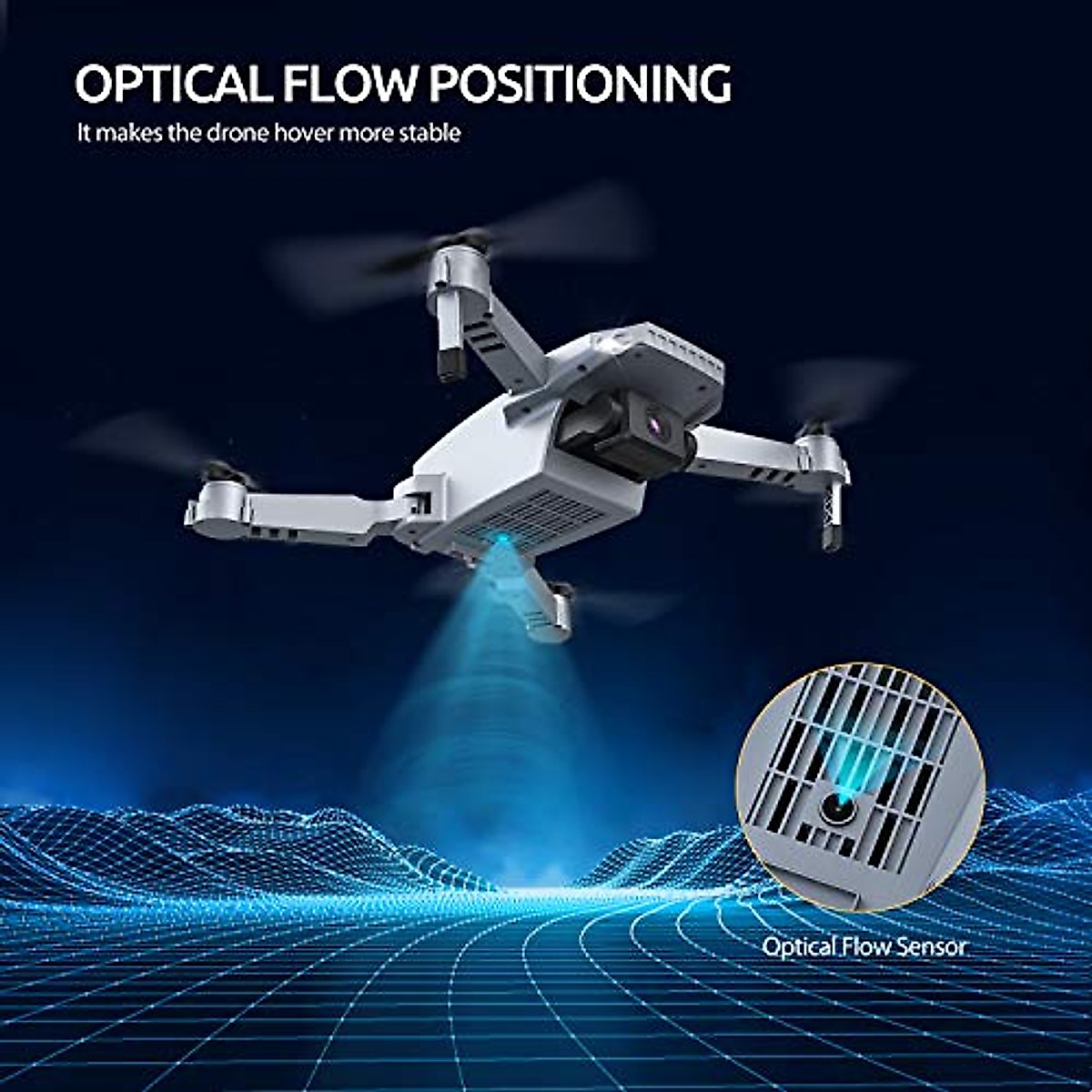 Tomzon D25 Drone with Camera for Adults 4K UHD, FPV Quadcopter Foldable for Beginners with Optical Flow Positioning, Headless Mode, Hand Gesture Photographing, 3D Flips, 2 Batteries with Storage Bag