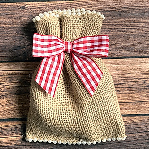 Red & White Gingham Pre-Tied Bows - 3" Wide, Set of 12, Buffalo Check, Plaid Gift Basket Decor, Wedding Embellishments, Party Favors, Birthday, Fall, Christmas, Valentine's Day