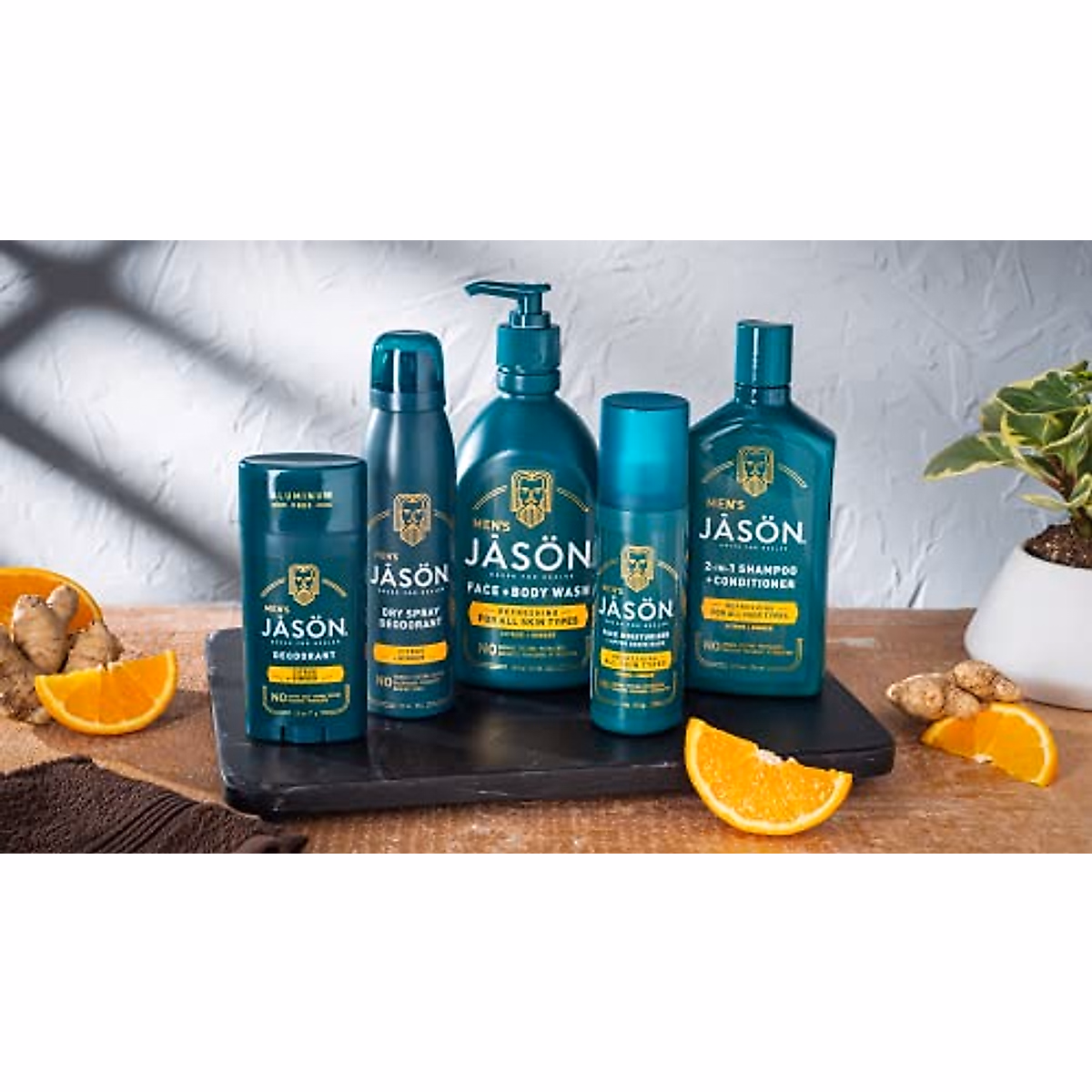 Jason Men's Refreshing 2-in-1 Face & Body Wash, 16 oz