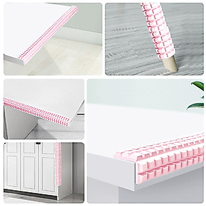 MeiGaoXin Baby Proofing Edge Corner Protector, Thick Table Bumper Guard, Soft Rubber Foam Guard, 3M PreTaped Corners, 40 inch X2 PCS, Baby Proof Corner Guard HeavyDuty. Pink