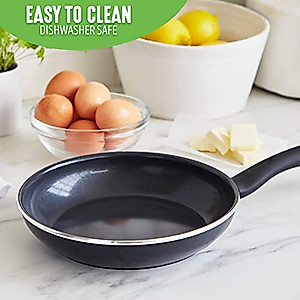 GreenLife Soft Grip Healthy Ceramic Nonstick 16 Piece Kitchen Cookware Pots and Frying Sauce Saute Pans Set, PFAS-Free with Kitchen Utensils and Lid, Dishwasher Safe, Black Diamond