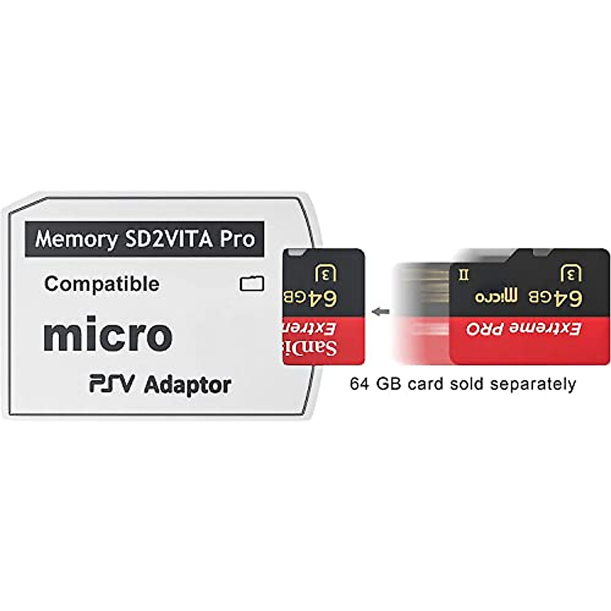Skywin SD2Vita PS Vita Memory Card Adapter Compatible with PS Vita 1000/2000 3.6 or HENkaku System (1 Pack)