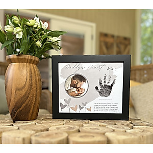 Baby Child Keepsake Handprint Frame for Daddy with Poetry - Loving Gift for Dad for Christmas, Father's Day, Birthday- Made in USA