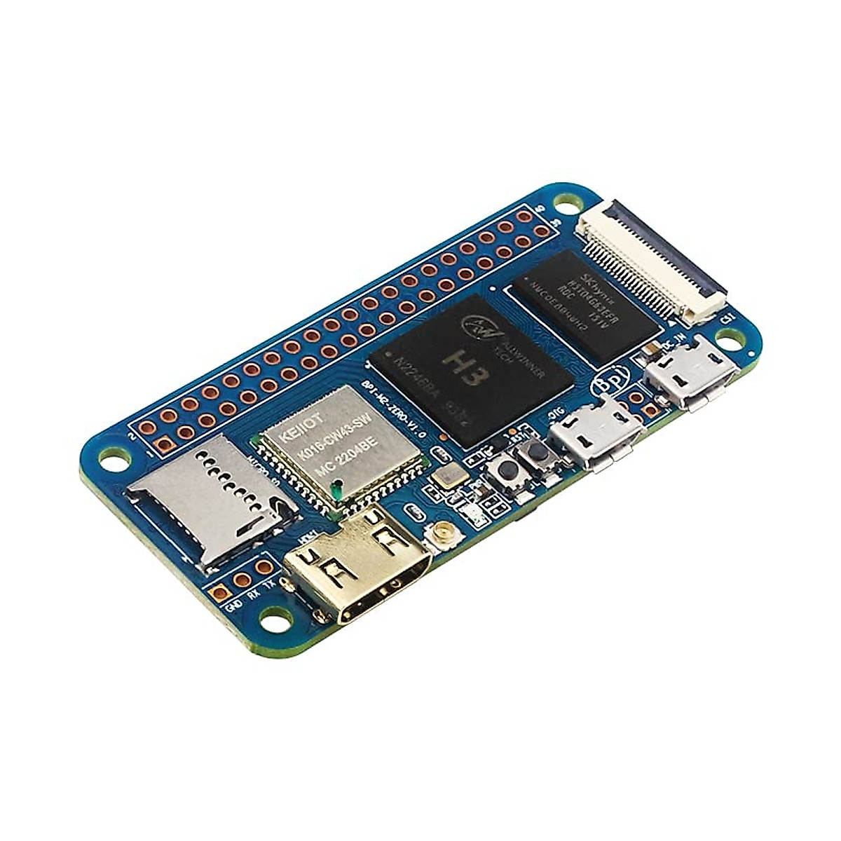 Banana Pi M2 Zero Alliwnner H3 IoT Open Source Single Board Computer Onboard Quad Core Cortex-A7 CPU 512MB DDR 3 RAM WiFi Bluetooth Support Android Linux (with Metal Case Set)