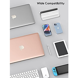 JARLINK Vertical Laptop Stand, Adjustable Laptop Holder Desktop Stand with Adjustable Dock Size (up to 17.3 inches) Compatible with All MacBook/Surface/Dell/Gaming Laptops (Silver)