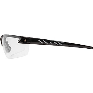 Edge DZ111-1.5-G2 Zorge G2 Wrap-Around Safety Glasses, 1.5 Magnification, Anti-Scratch, Non-Slip, UV 400, Military Grade, ANSI/ISEA & MCEPS, 5.04" Wide, Black Frame / Clear Lens