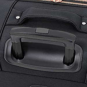 LONDON FOG Bromley Softside Expandable Spinner Luggage, Black, Carry-On 20-Inch