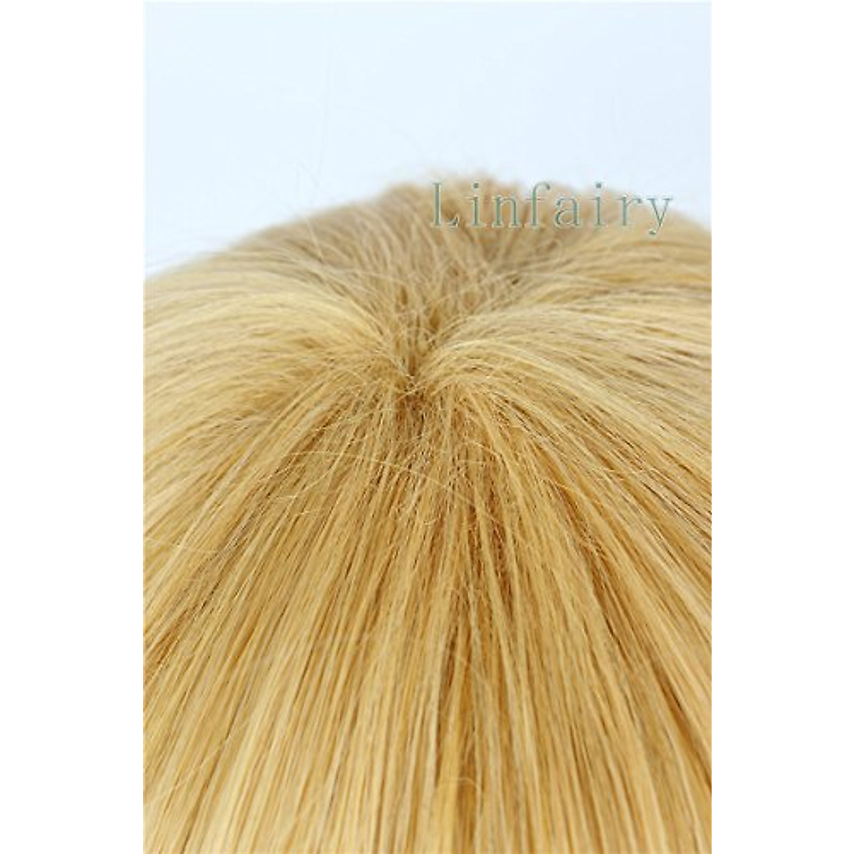 Linfairy Short Blonde Cosplay Wig Halloween Costume Cat Wig for Men