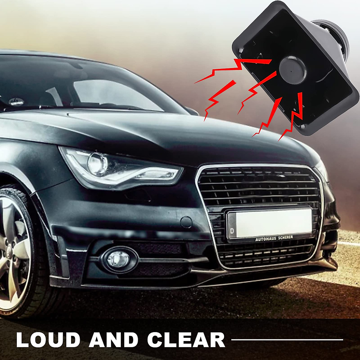 KUNTEC 12V 200W Siren Warning Emergency Loud Speaker 8 Tones Amplifier Siren Handheld Microphon PA System Siren Horn for Vehicles Truck UTV ATV