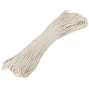 SOUJAP 328 Feet 5/32 Inch Cotton Rope, White Cotton Sash Cord, 4mm Thick Cotton Clothesline Rope for Window, Decoration, Tie Down