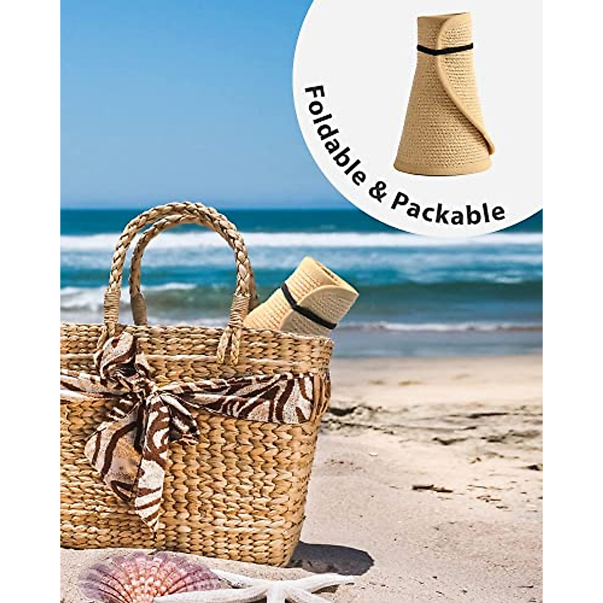 FURTALK Women's Visor, 01-Pure Khaki, Medium