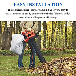 Usamate 530095564 Vacuum Bag Leaf Blower Vacuum Zippered Bottom Dump Bag - for Craftsman, Husqvarna, Poulan Pro, Poulan, Weed Eater, Roper, Sears, Rally, EHP and Yard Pro 530095599