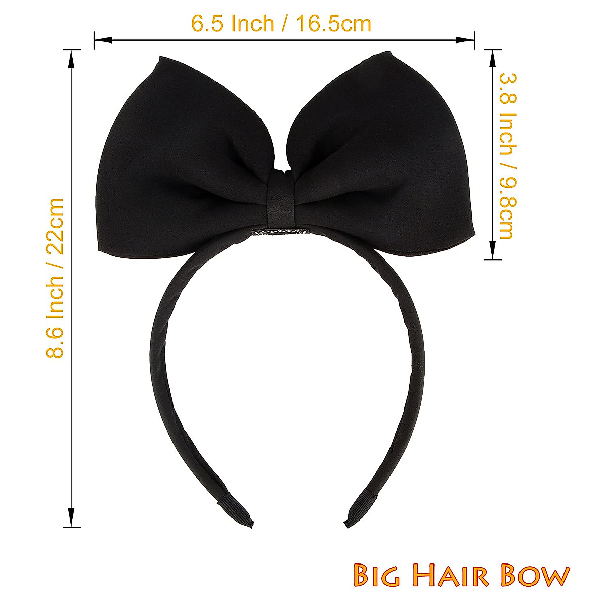 Hoshin Bow Headbands Headdress for Women and Girls, Perfect Hair Accessories for Alice in Wonderland Cosplay (Black)