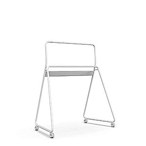 Vibe 55'' Interactive Whiteboard Portable Stand, Four Lockable Wheels, Sleek Design for The Modern Office or Classroom (White)