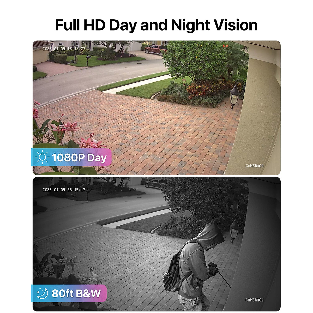 ZOSI 8CH 3K Lite Home Security Camera System Outdoor Indoor,AI Human/Vehicle Detection,Night Vision,H.265+ 8 Channel 5MP Lite Video DVR with 4pcs 1920TVL 1080P Weatherproof CCTV Cameras,(NO HDD)