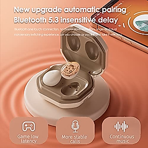 Invisible Sleep Earbuds Smallest Lightest Tiny Noise Cancelling Wireless Ear buds for Sleeping Quiet-Comfort Mini Sleepbuds Bluetooth 5.3 Hidden Headphones for Side Sleepers / Work Small Earplugs