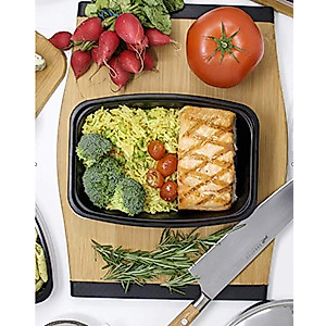 Snap Pak 12010 Storage Containers 28 oz. Clear Lid/Black Base BPA Free, Microwave, Freezer & Dishwasher Safe Air Tight Seal, Very Durable Keeps Food F
