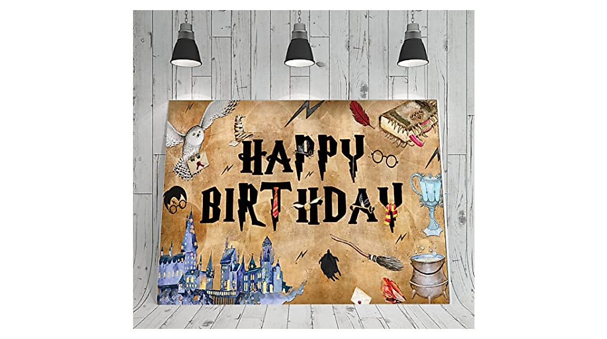Magical Wizard Birthday Backdrop - Perfect for Party & Photo Booths