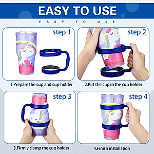 Irenare 20 Pack Tumbler Handle Nonslip Tumbler fit for 30oz Portable Cup Compatible with RTIC, SUNWILL, Tervis Travel Tumbler Coffee Mug, 5 Colors