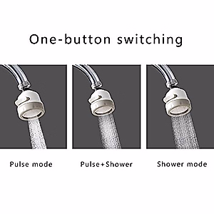 INIFLM 360° Rotating Kitchen Faucet Booster Shower, Water-Saving Filter Universal Splash-Proof Nozzle