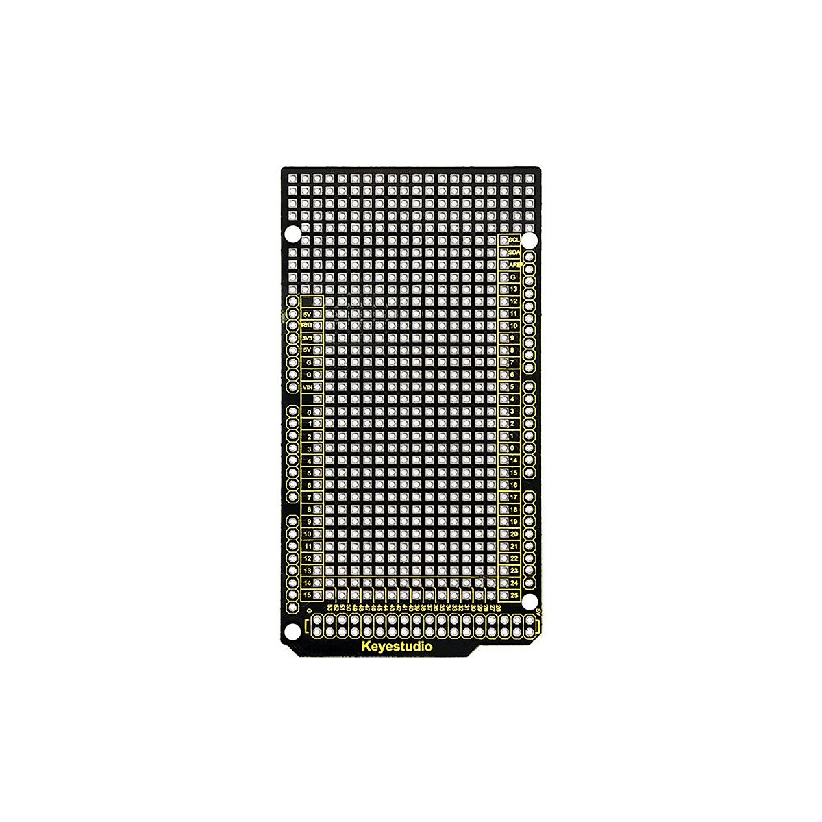 KEYESTUDIO 10PCS Proto Shield for Arduino Mega, Double Sided PCB Prototype Shield Solderable for Arduino Mega R3 2560