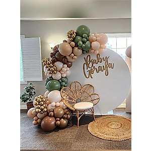 YAOWKY 100PCS Brown Balloons Different Sizes 18 12 10 5 Inches,Matte Coffee Brown Latex Balloons Garland Arch Kit with Glue Dot and Strip for Birthday Weddings Anniversary Graduation Party Decorations