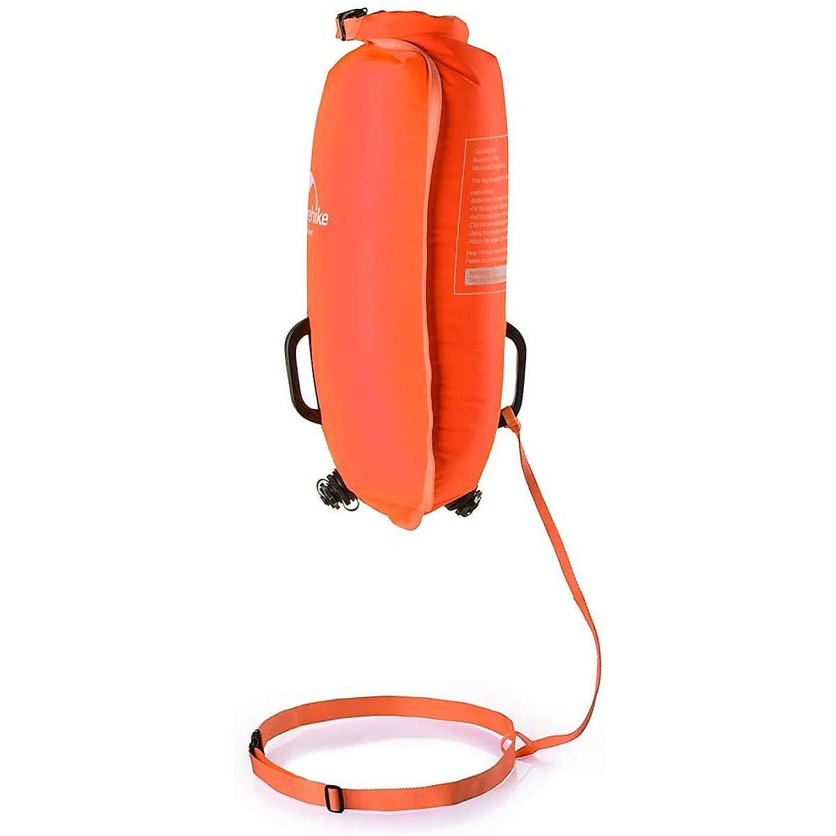 Naturehike 28L High Visible Safety Swim Buoy - Ultralight Bubble Tow Float and Dry Bag for Open Water Swimming Kayaking Snorkeling Diving Trailing with Adjustable Waist Belt (Fluorescent Orange)