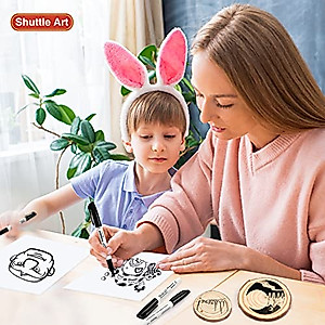 Permanent Markers,Shuttle Art 70 Pack Black Permanent Marker set,Fine Point, Works on Plastic,Wood,Stone,Metal and Glass for Doodling, Marking