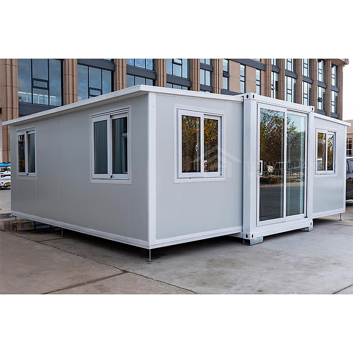 Modern Prefab Expandable Container House | Foldable & Portable Home | Steel Frame Double Glass Windows | Kitchen & Bathroom | 3 Rooms | Easy Assembly