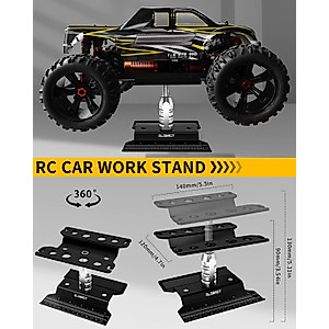 GLOBACT RC Tool Kit RC Screwdriver Kit, RC Car Stand, RC Hex Driver Set, RC Pliers Set, Screws Tray, Wrench, Body Reamer for 1/8 1/10 Slash Axial Arrma Redcat Losi RC Repair Tool Box Set-26Pcs