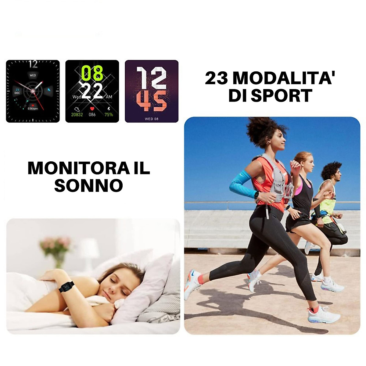 Lenovo S2pro Smart Watch Fitness Tracker with Heart Rate Monitor, Blood Oxygen Tracking, 22 Sport Modes, 1.69 Inch Touch Screen Smartwatch Fitness Watch for Women Men Compatible with Android iOS