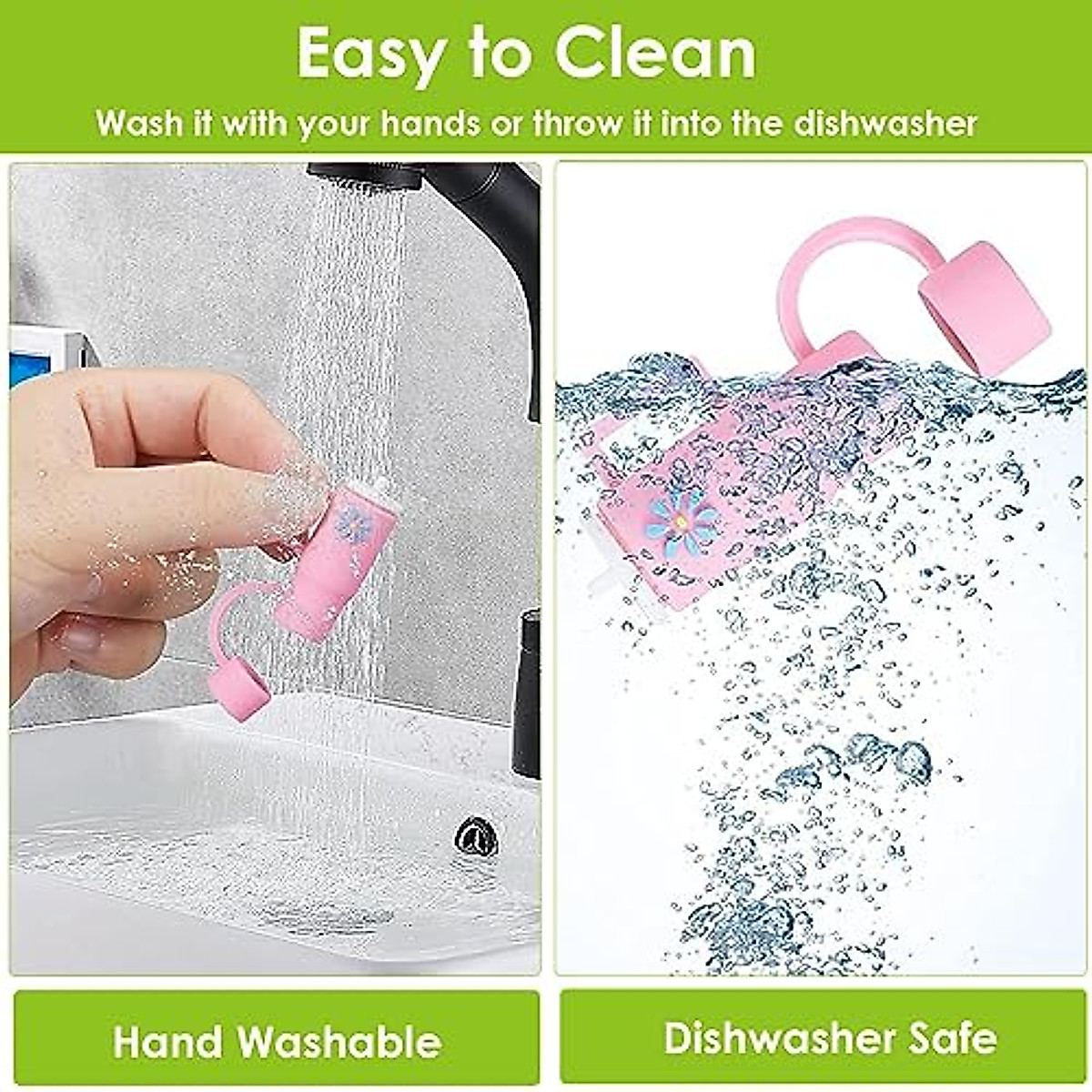 Sigowal 10Pcs Straw Cover Cap for Stanley Cup, 10mm Silicone Straw Topper Compatible with Stanley 30&40 Oz Tumbler with Handle, Reusable Drinking Straw Tip Covers Fit for Stanley Cups Accessories