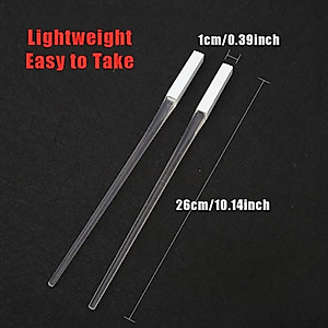 Lightsaber Chopsticks - Reusable LED Light Up Chopstick W/ Removable Handle, Lightweight & Portable BPA Free Foodgrade Safe Chopstick, for Kitchen Dinner Party Daily Use (WHITE)